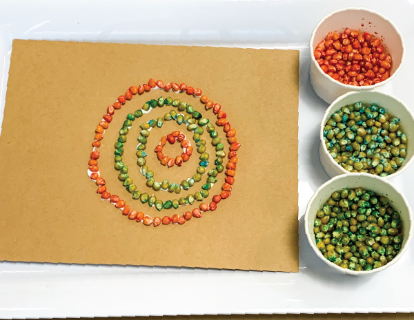 Corn Kernel Mosaic Art