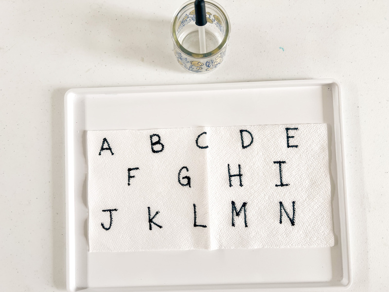 What color can you find under each letter?