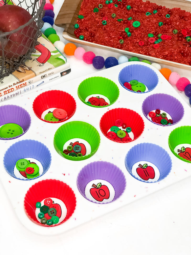 Apple Cupcake Counting Activity