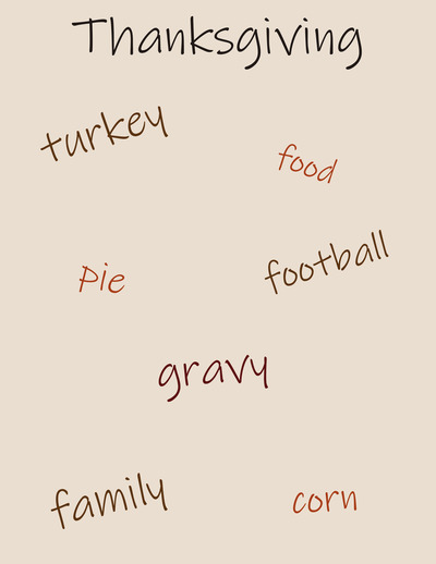 Thanksgiving Childcare Activities