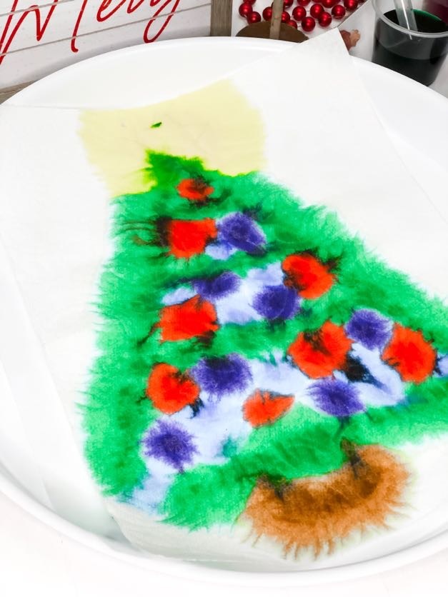 Christmas Tree Wax Paper Art
